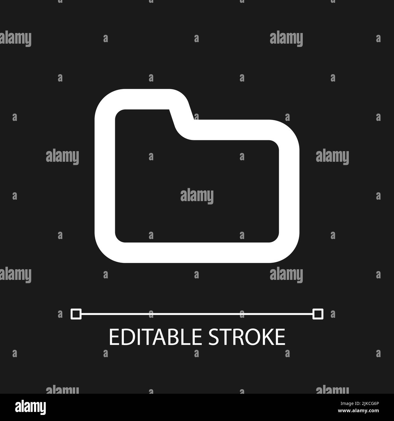 Folder pixel perfect white linear ui icon for dark theme Stock Vector Image & Art - Alamy