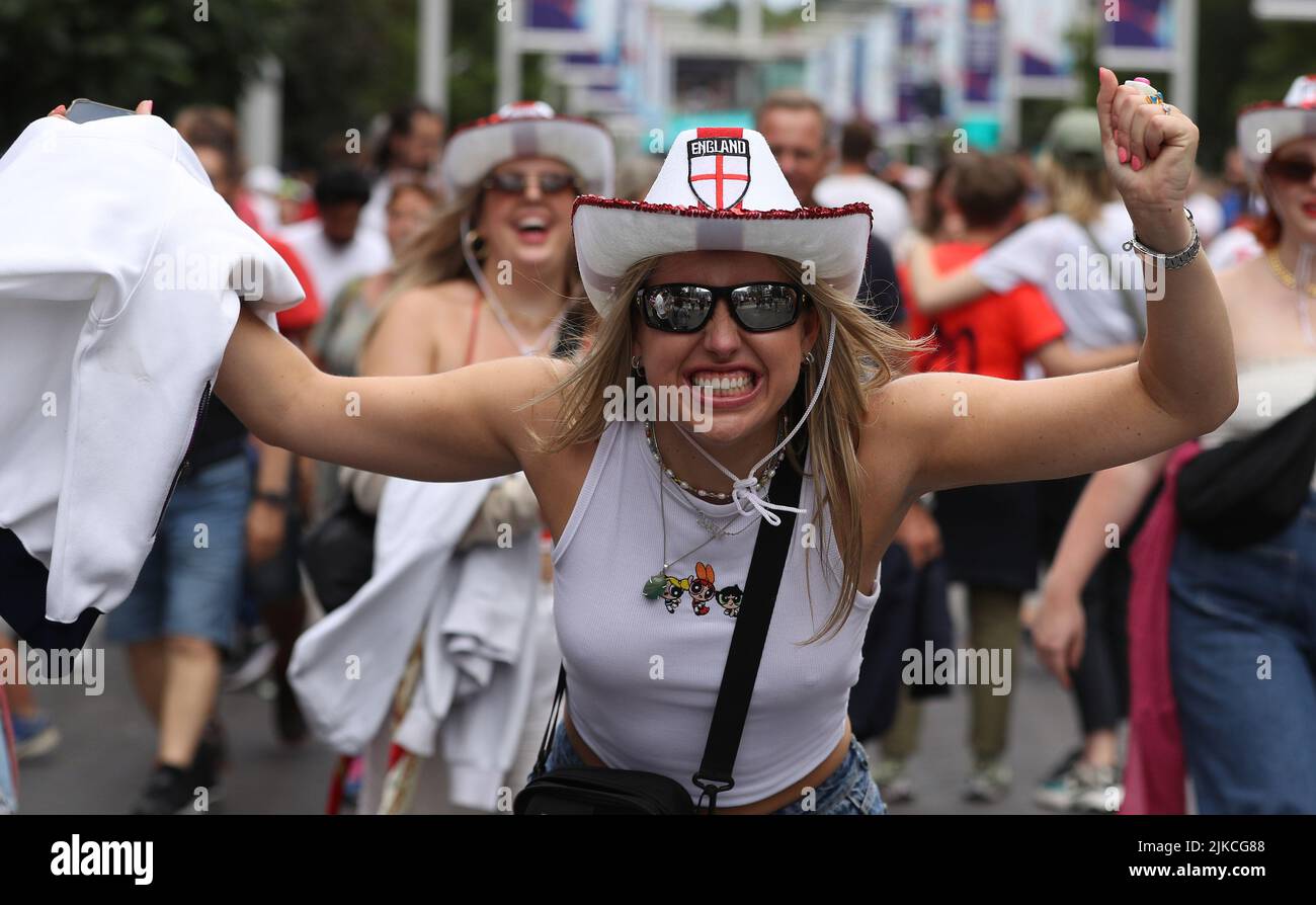 London, England, 31st July 2022. An England fan during the UEFA Women's ...