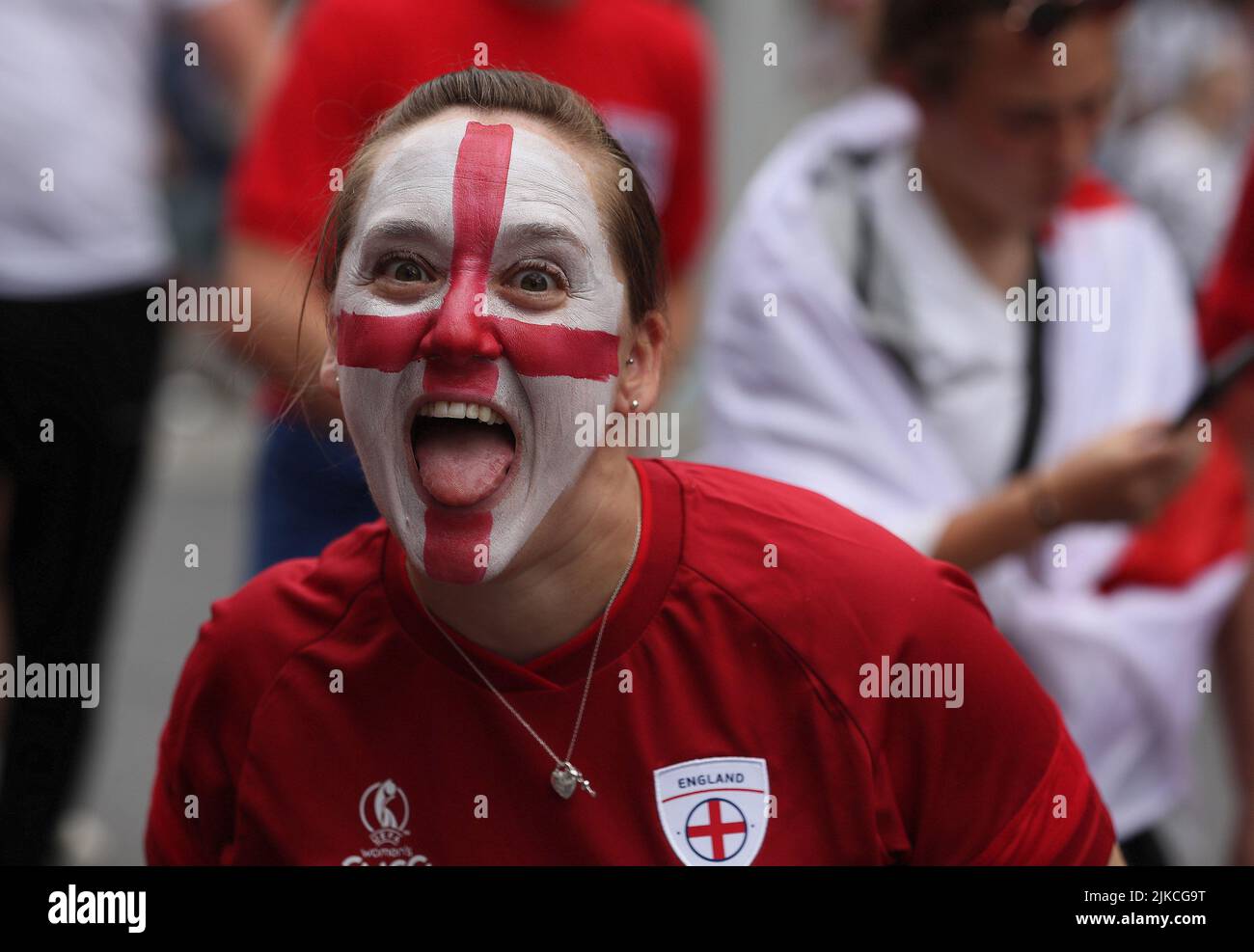 London, England, 31st July 2022. An England fan during the UEFA Women's ...