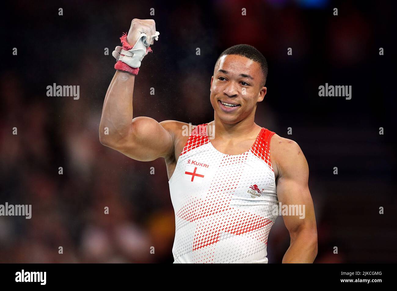 England's Joe Fraser after competing in the Men's Rings Final at Arena ...