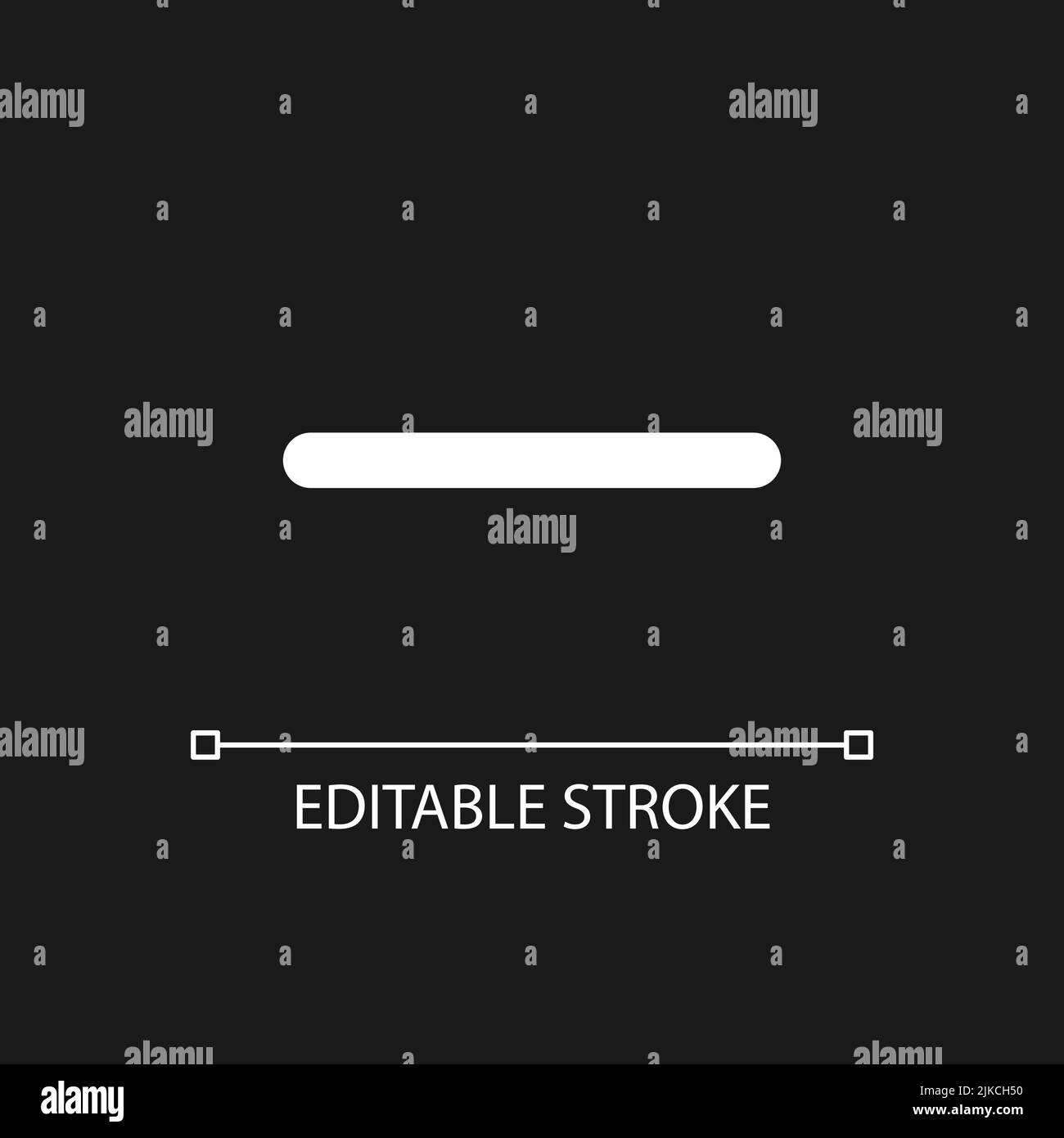 Minus pixel perfect white linear ui icon for dark theme Stock Vector Image & Art - Alamy