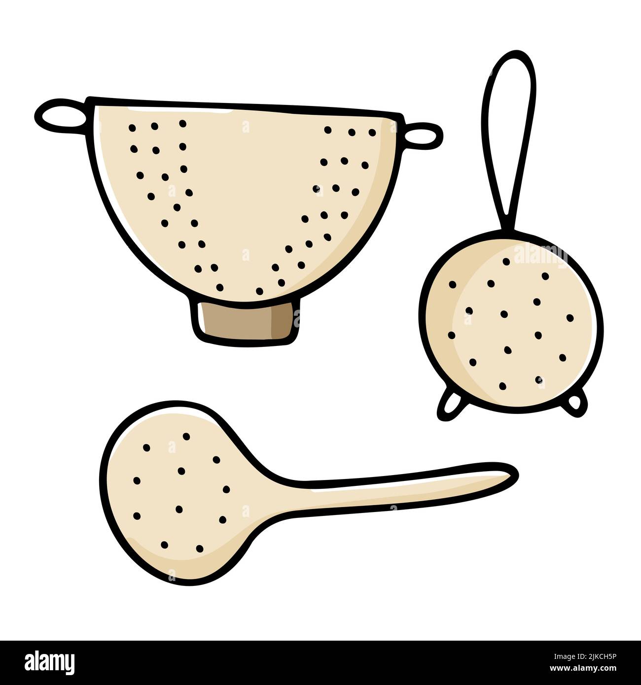 Cartoon crockery kitchen dishes Cut Out Stock Images & Pictures - Alamy