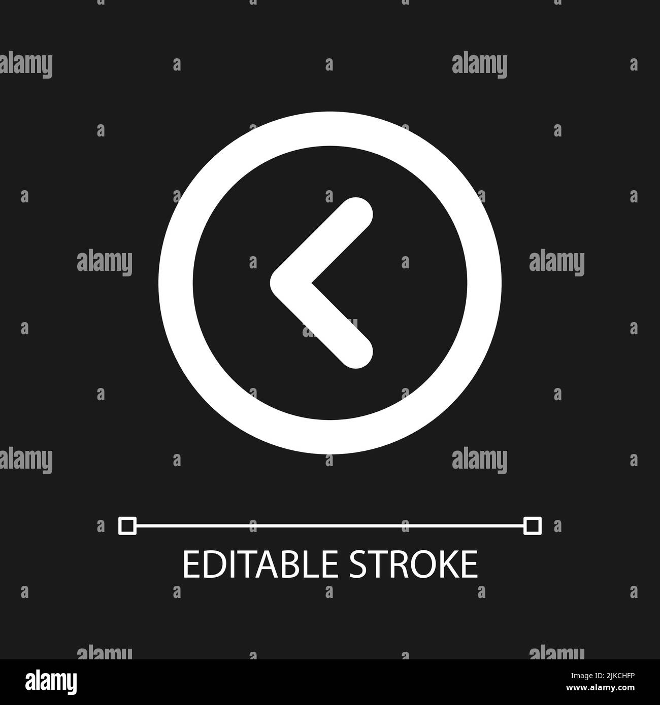 Arrow left button pixel perfect white linear ui icon for dark theme Stock Vector Image & Art - Alamy