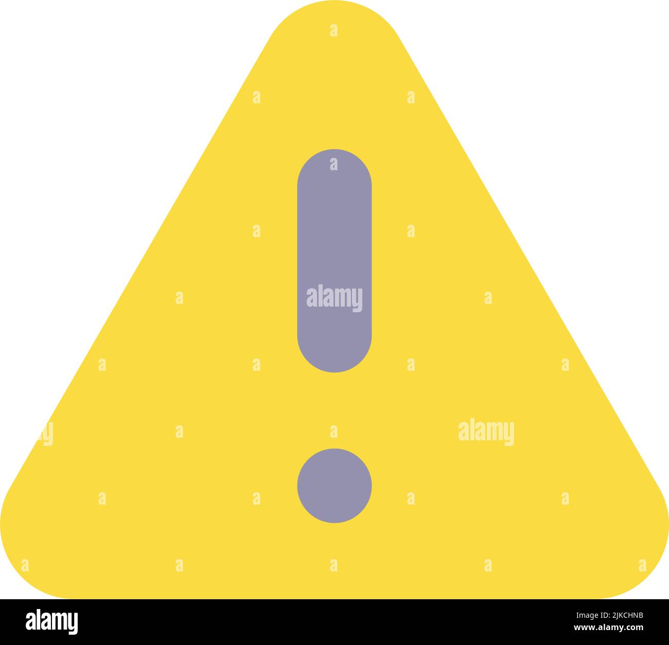 Triangle shaped caution sign flat color ui icon Stock Vector Image ...