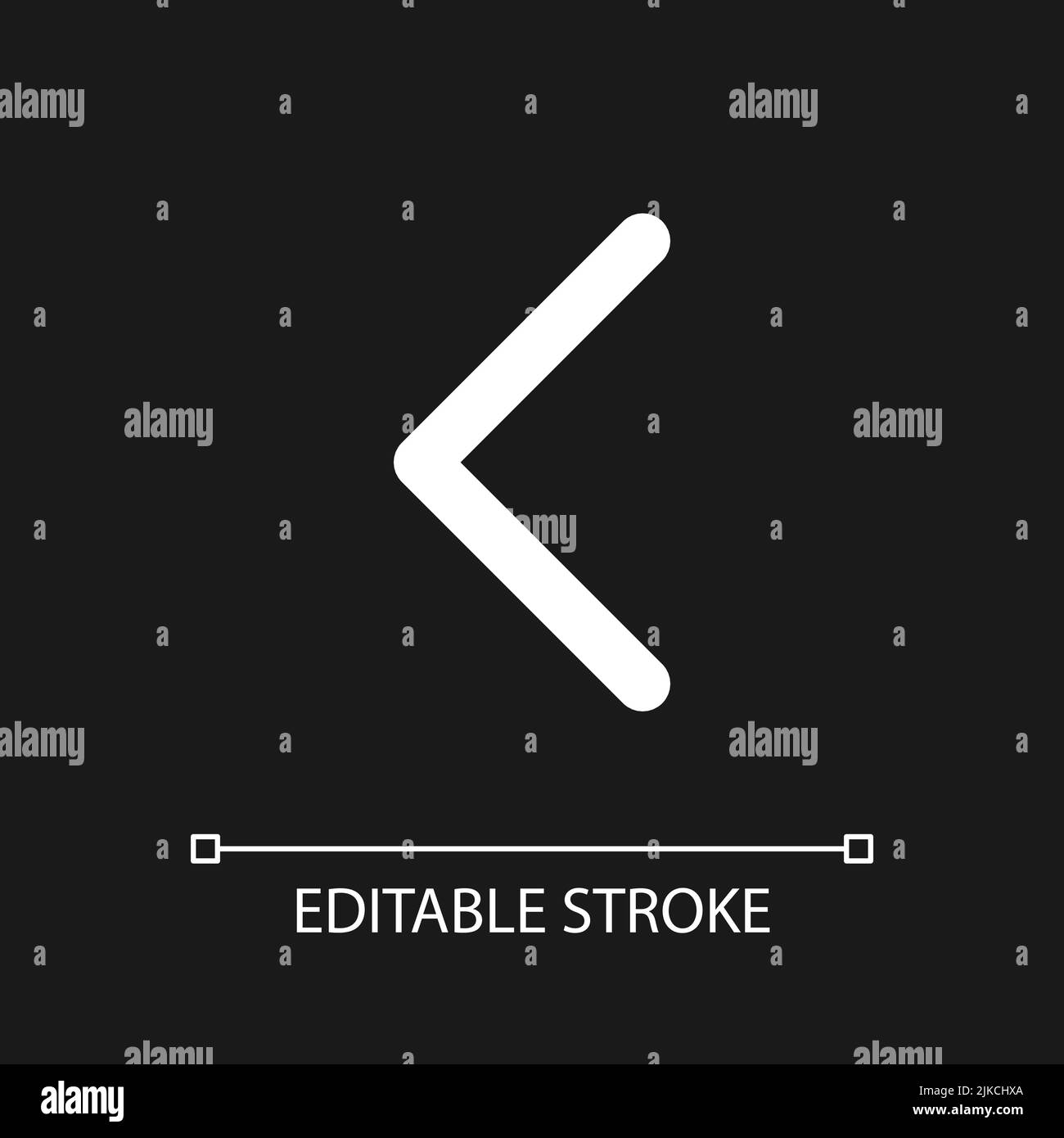 Left arrow pixel perfect white linear ui icon for dark theme Stock Vector Image & Art - Alamy