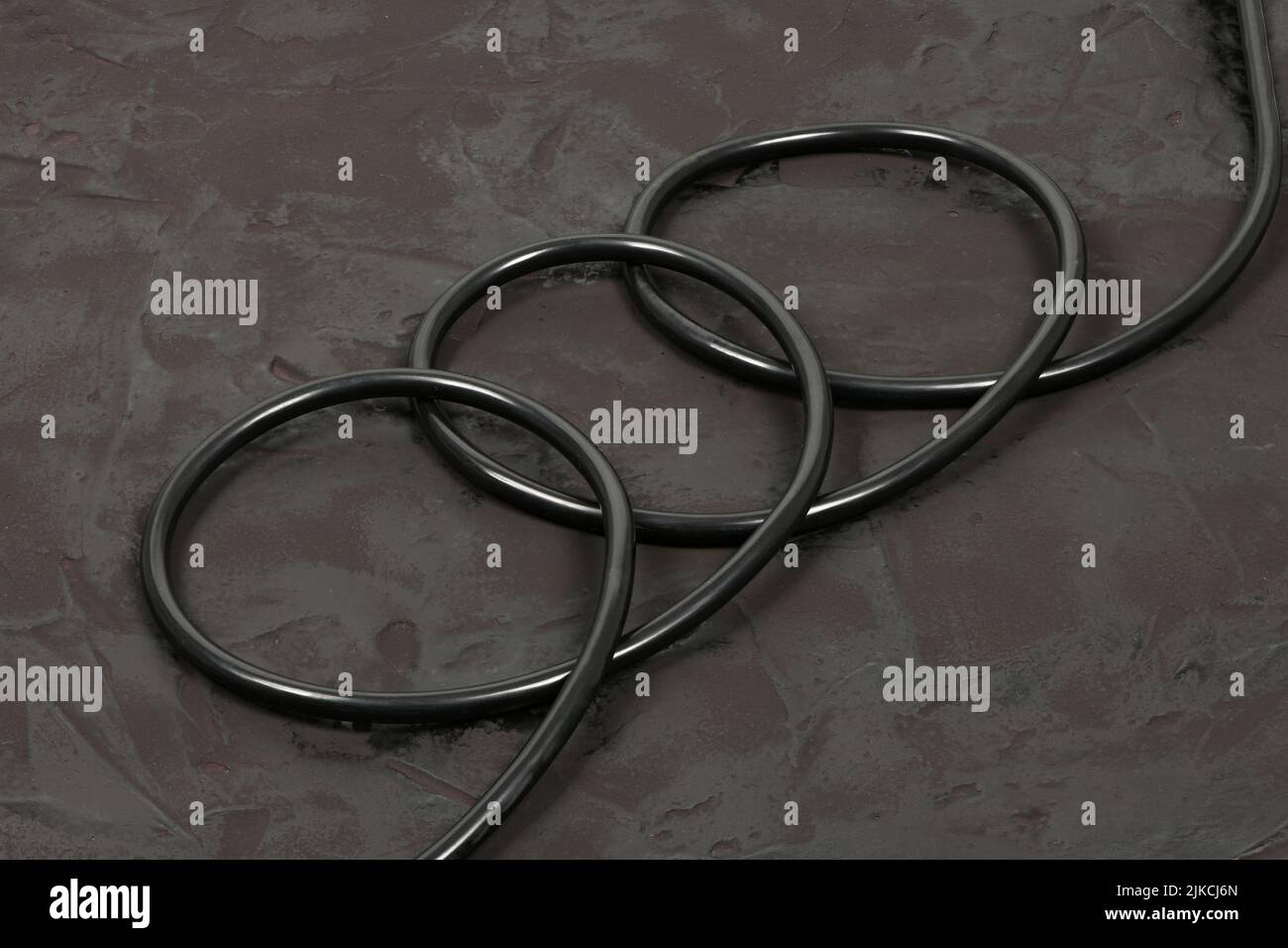 Black wire isolated on black background abstraction. High resolution ...