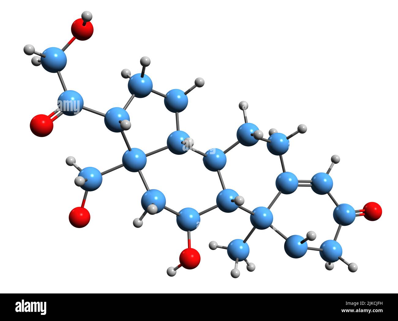 3D image of Hydroxycorticosterone skeletal formula - molecular chemical ...