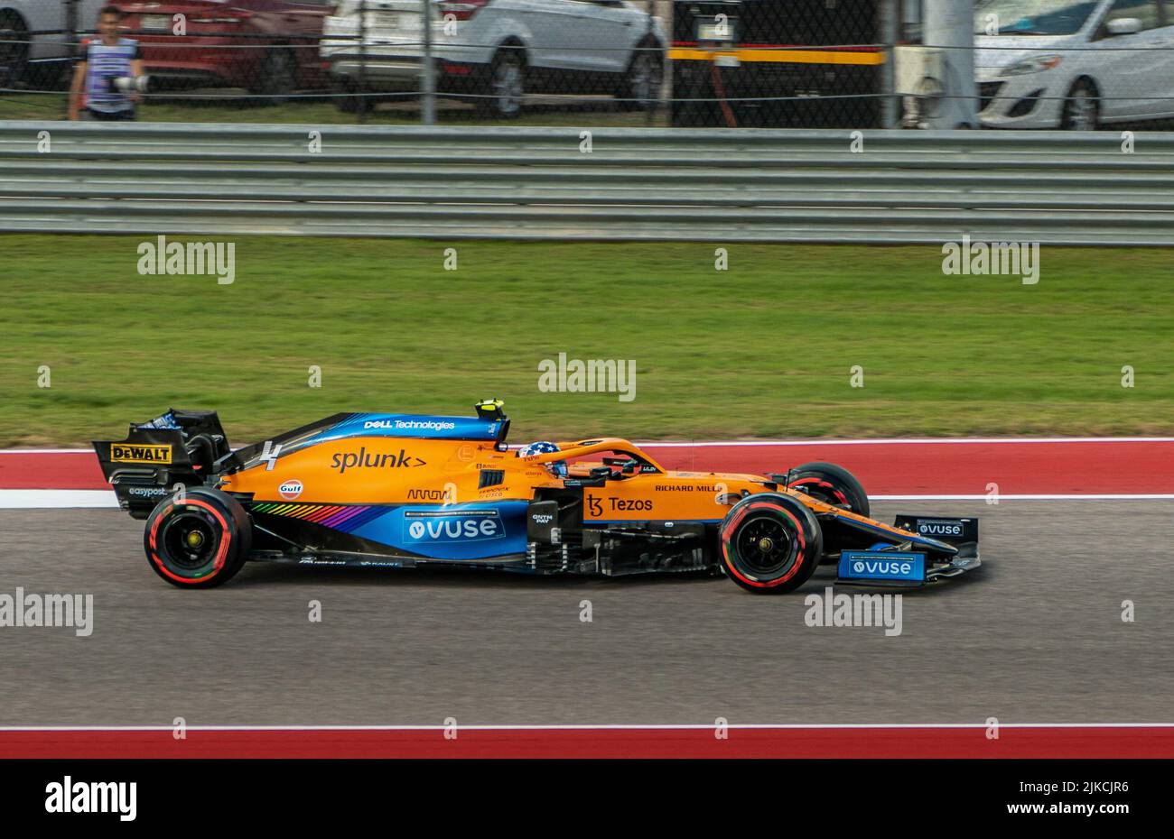 A F1 racing car at 2021 USGP Qualify session in Austin, Texas Stock ...