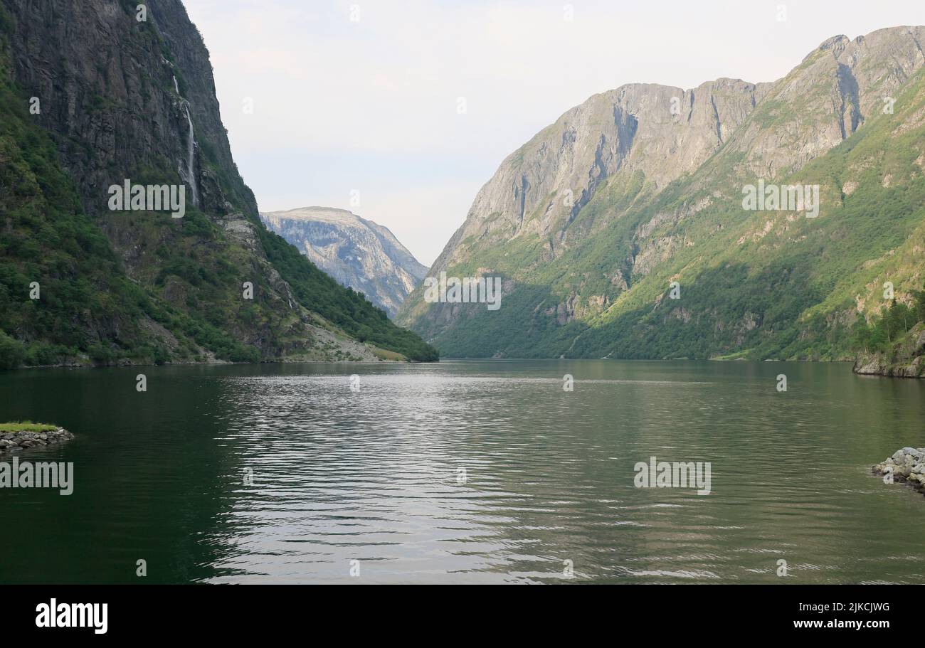 The Naerofjord, Narrowfjord in Norway, Scandinavia, Europe Stock Photo ...