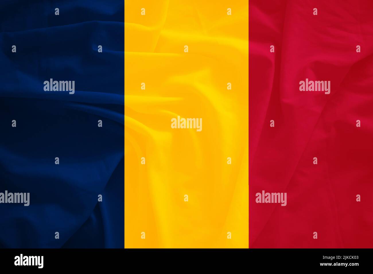 chad flag with 3d effect Stock Photo - Alamy