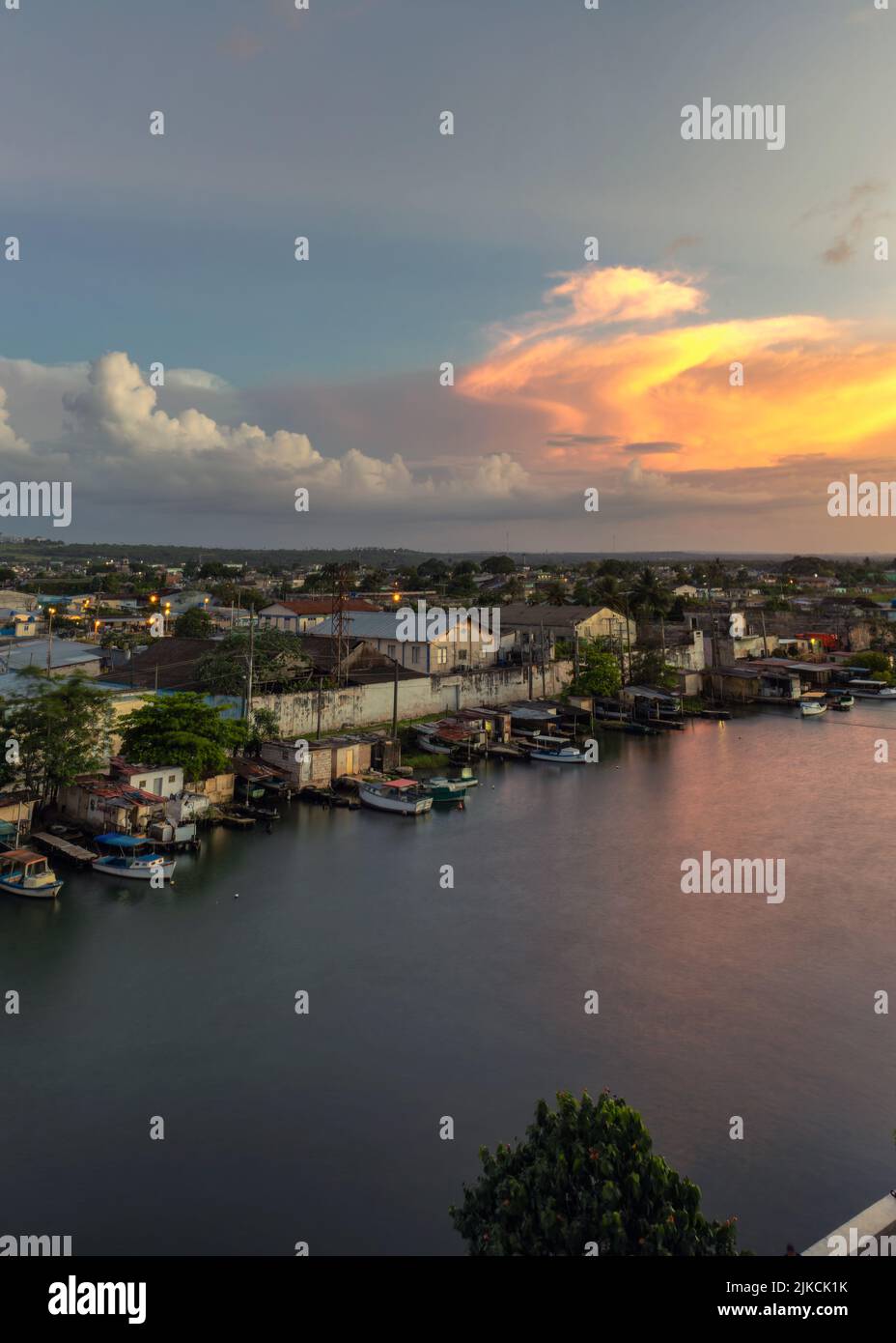 An aerial view of the San Juan river in Matanzas, Cuba Stock Photo - Alamy