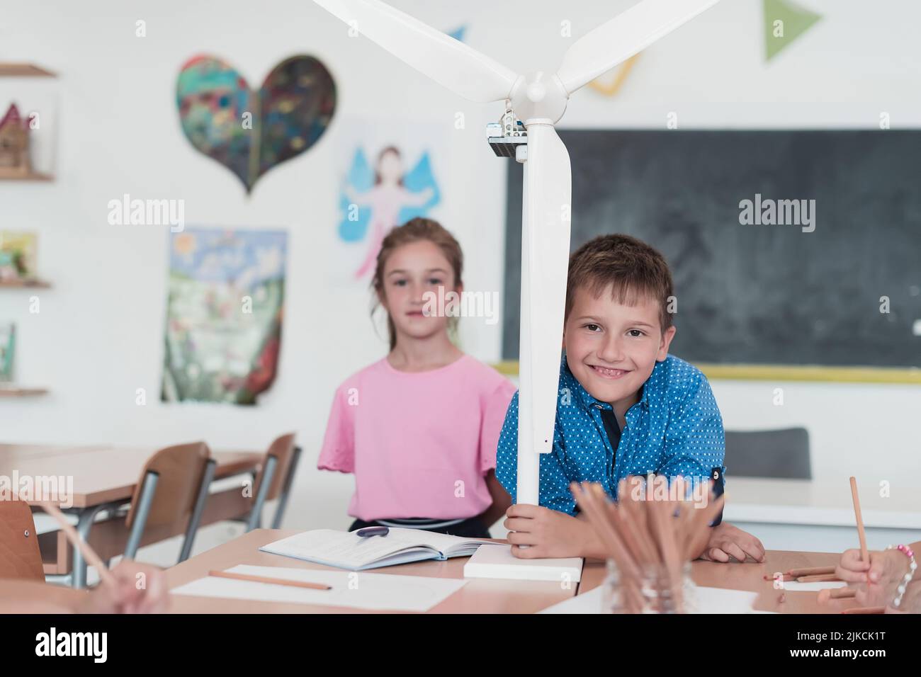 Elementary School Stem Robotics Classroom Diverse Group of Children ...