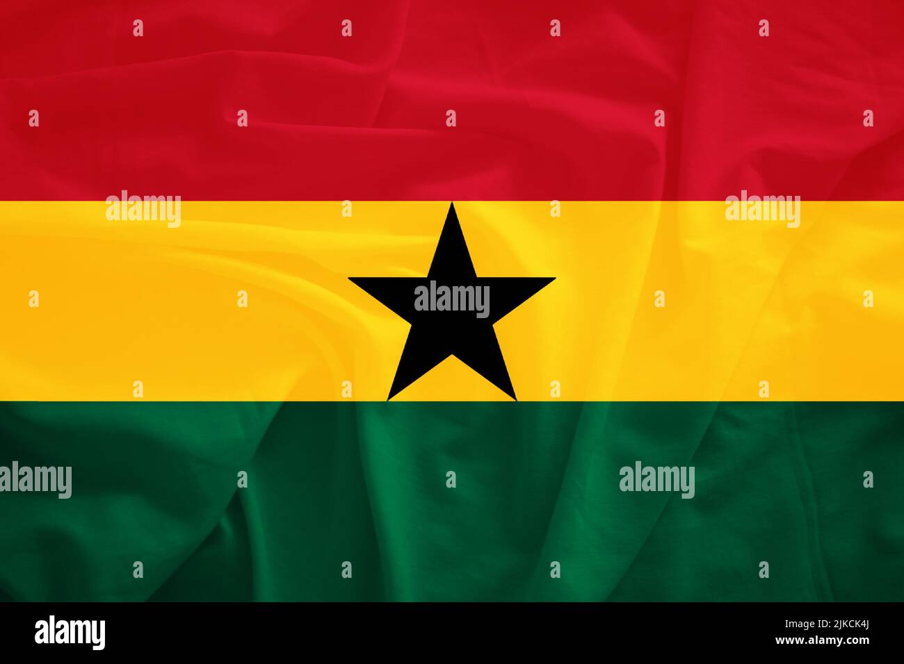 Ghana flag with 3d effect Stock Photo - Alamy