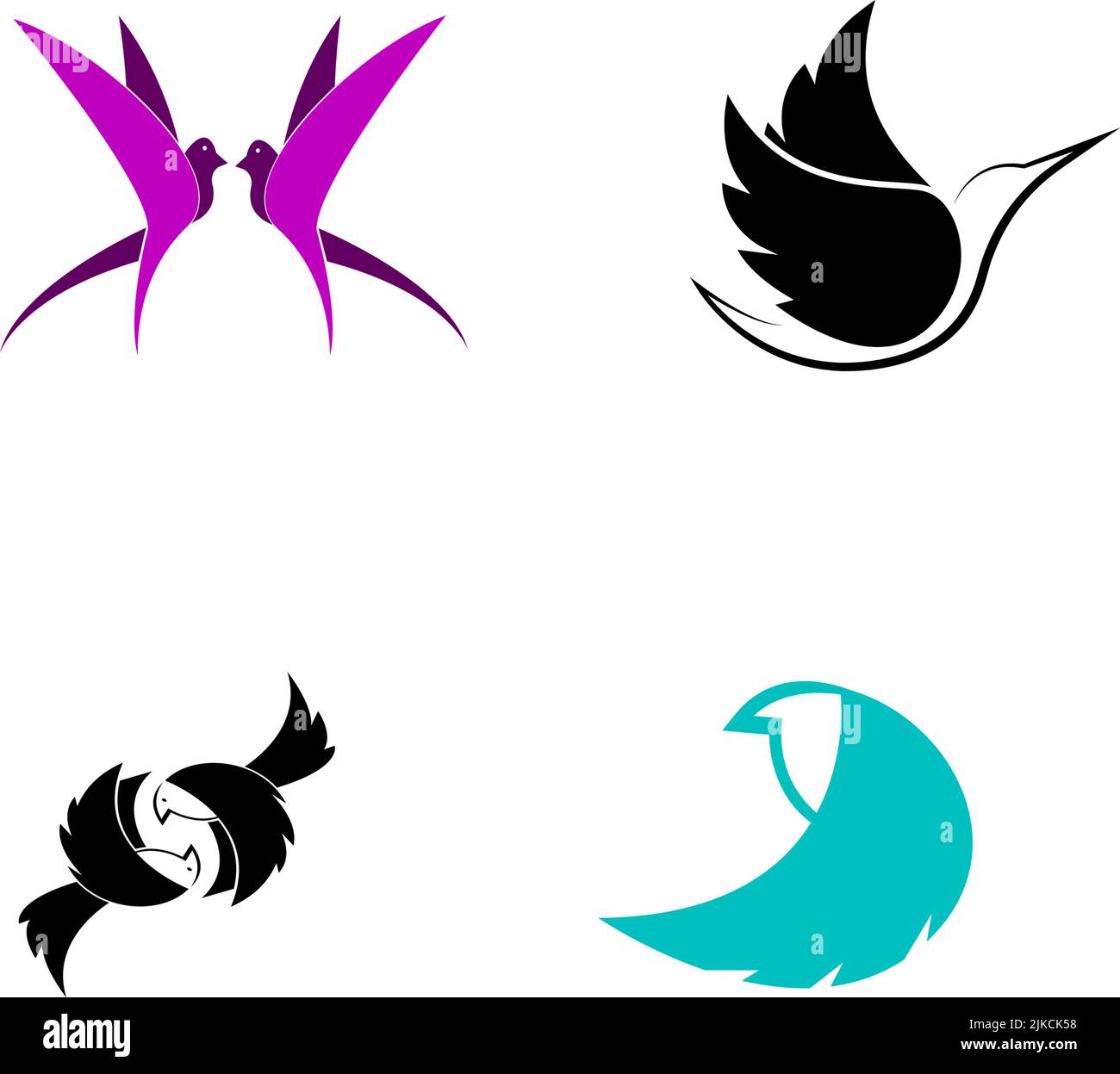 bird logo illustration design Stock Vector Image & Art - Alamy