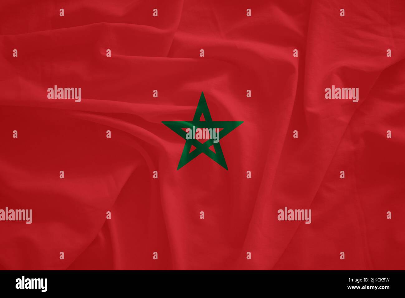 Morocco flag with 3d effect Stock Photo - Alamy