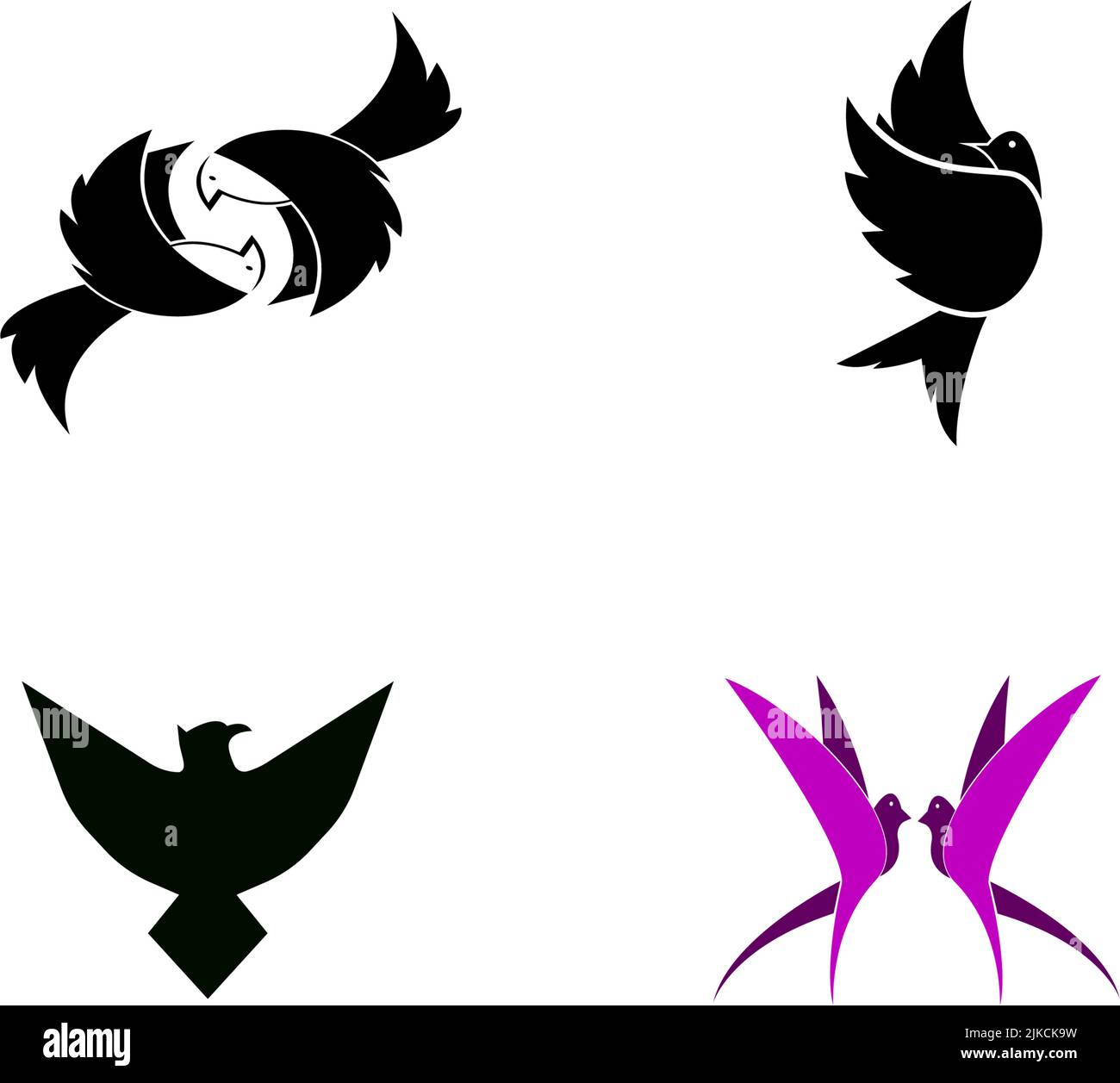 bird logo illustration design Stock Vector Image & Art - Alamy