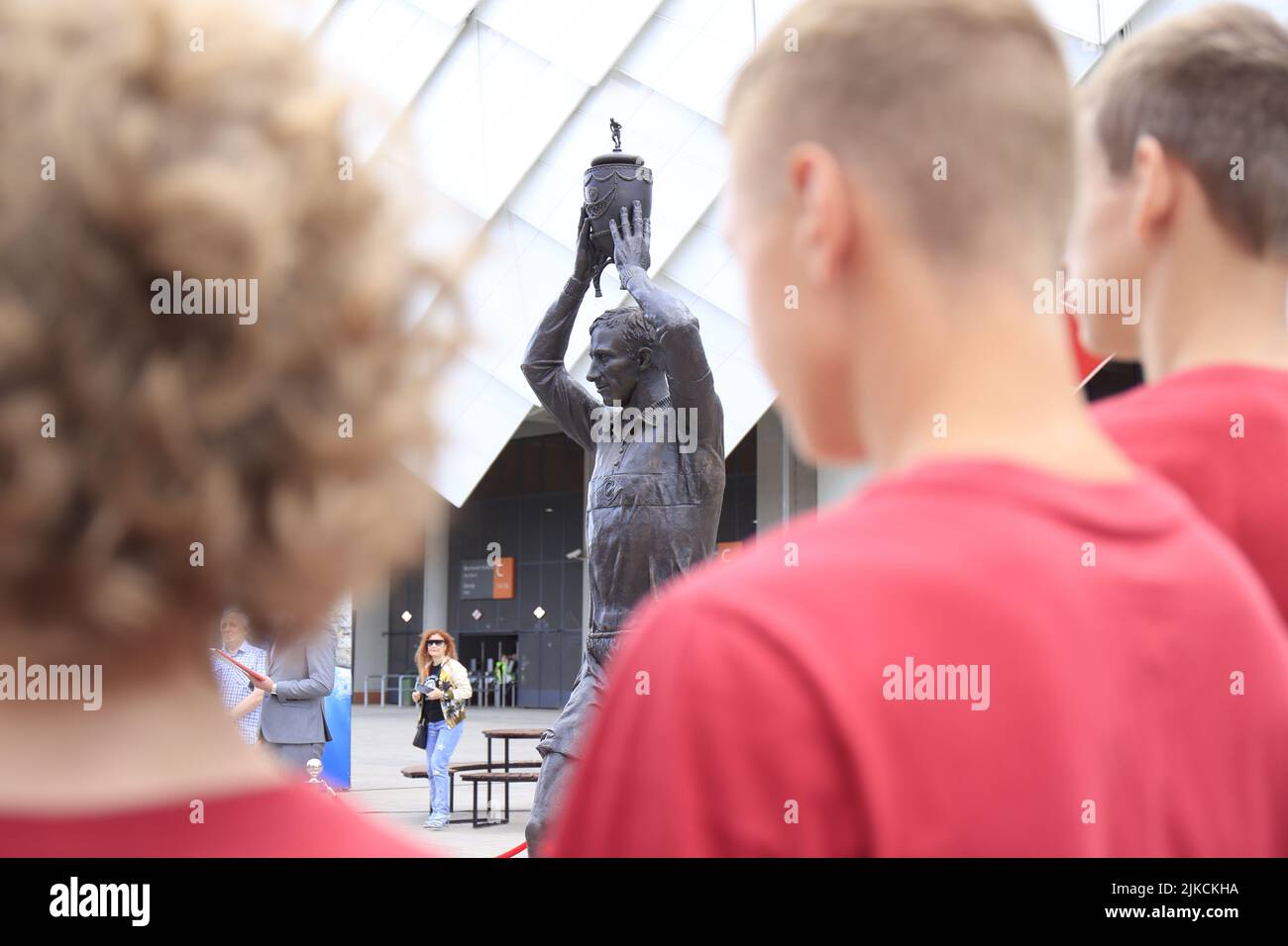 MOSCOW, RUSSIA, JULE 31, 2022. Opening of the monument to Igor Netto at ...