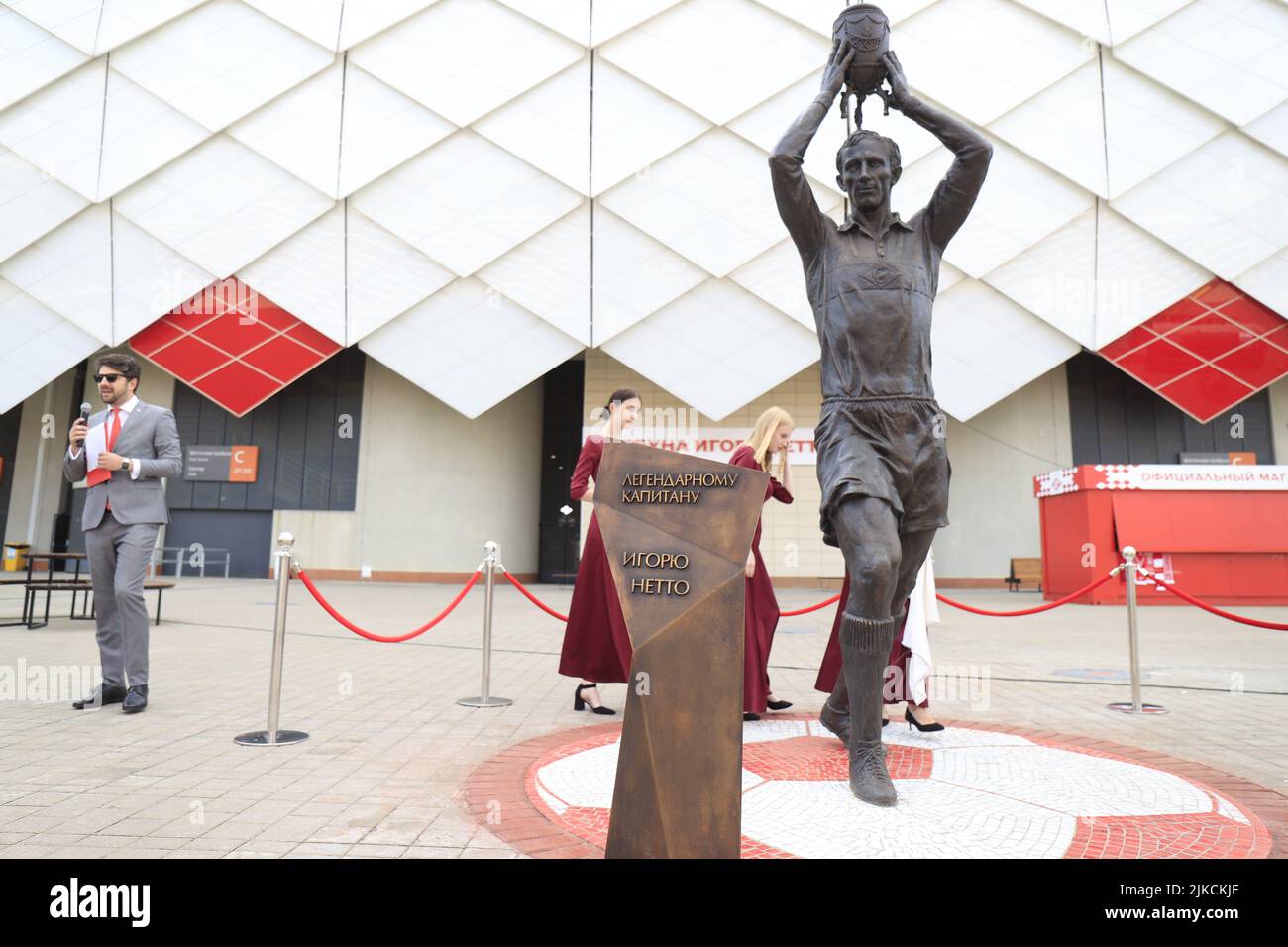 MOSCOW, RUSSIA, JULE 31, 2022. Opening of the monument to Igor Netto at ...