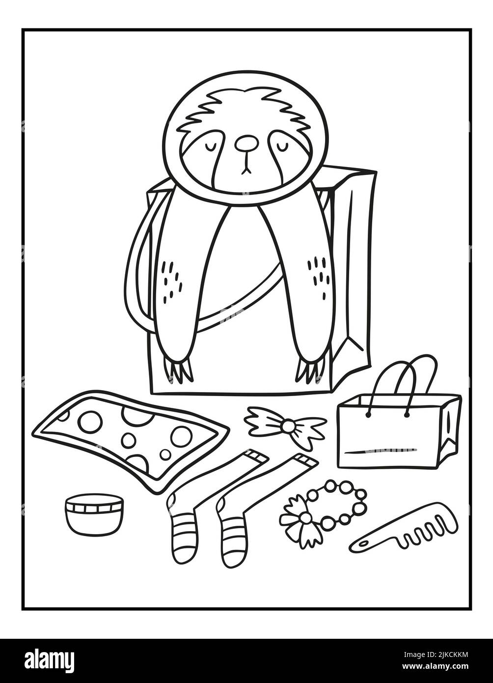 Summer coloring page printable hi-res stock photography and images - Alamy