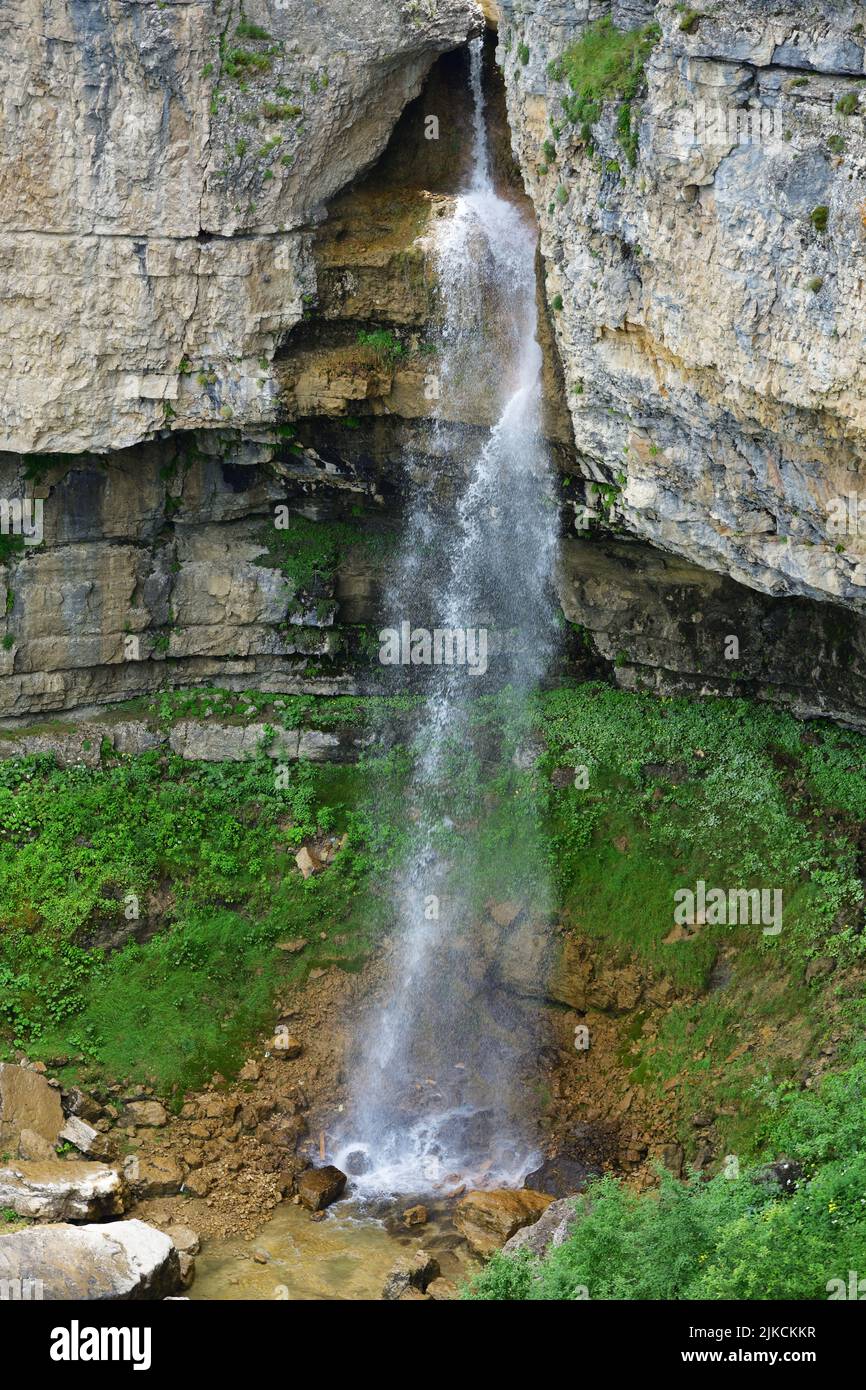 Khan waterfall. Matla nature extreme park. Caucasus scenery. Dagestan ...
