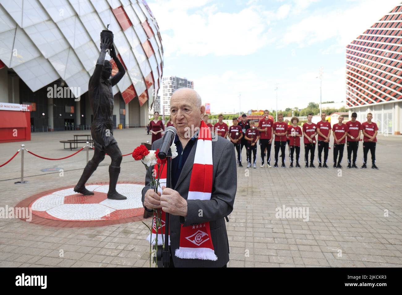 MOSCOW, RUSSIA, JULE 31, 2022. Opening of the monument to Igor Netto at ...