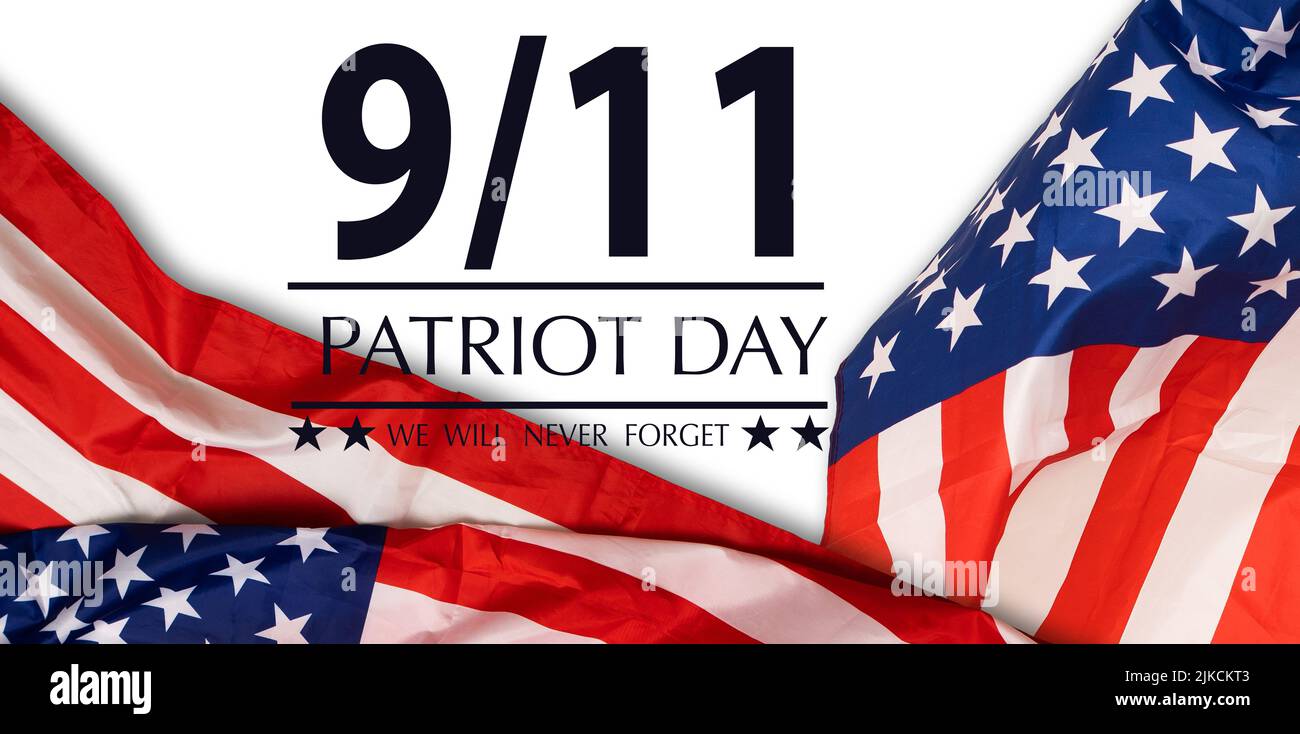 Patriot Day of USA background on american flag Stock Photo - Alamy