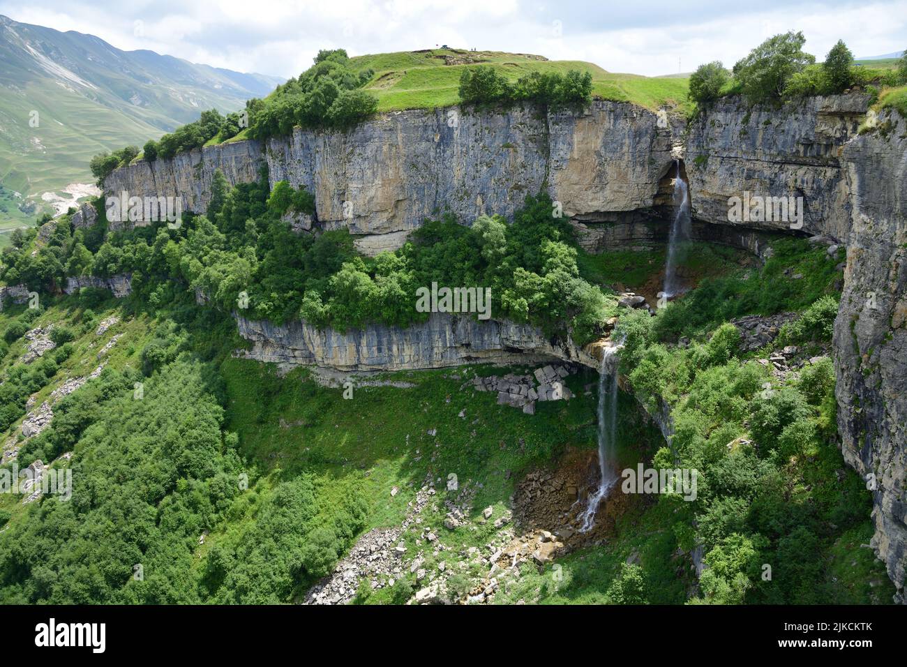 Khan waterfall. Matla nature extreme park. Caucasus scenery. Dagestan ...