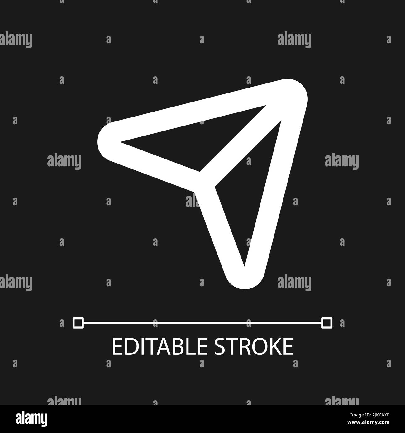 Sharing post pixel perfect white linear ui icon for dark theme Stock Vector Image & Art - Alamy