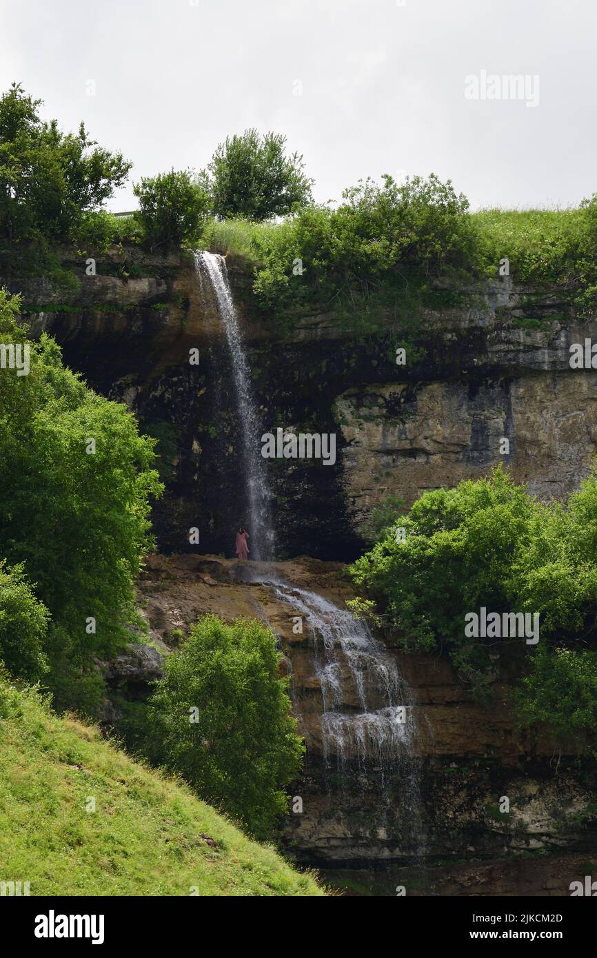 Matla waterfall. Matla nature extreme park. Caucasus, Dagestan. Russia ...