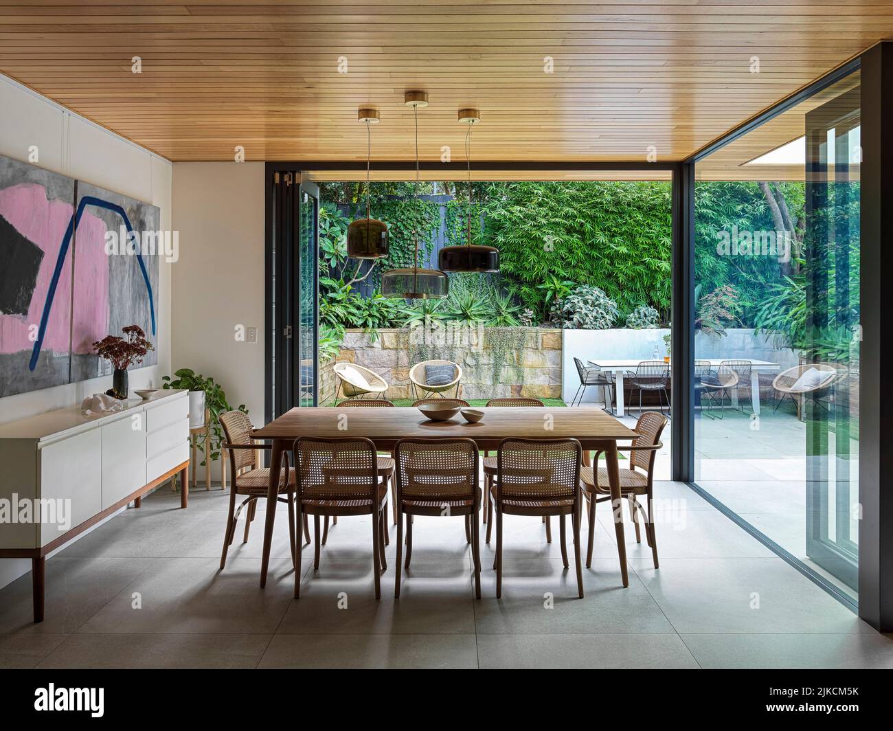 Dining area and outdoor space. Lilyfield House, Lilyfield, Australia ...