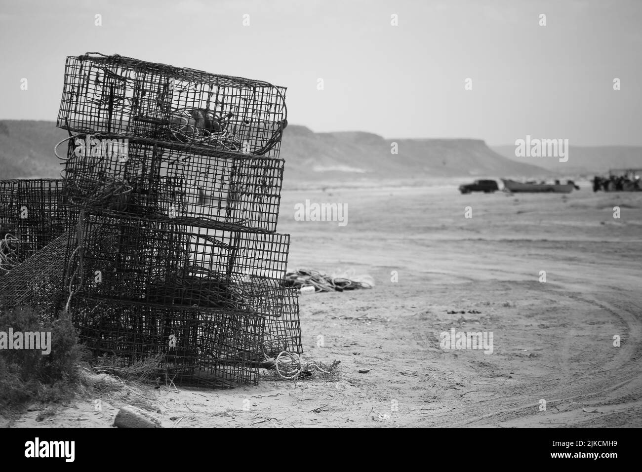 crab traps on a beach Mexico Stock Photo - Alamy