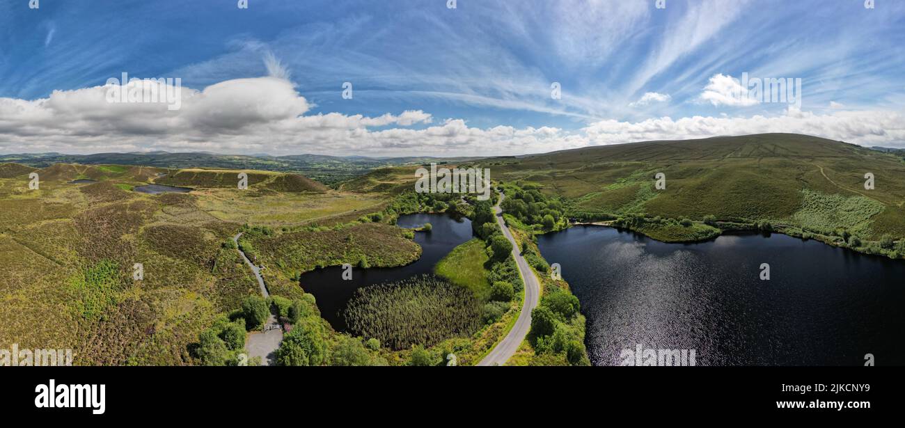 A breathtaking panoramic nature landscape in Omagh, Ireland Stock Photo ...