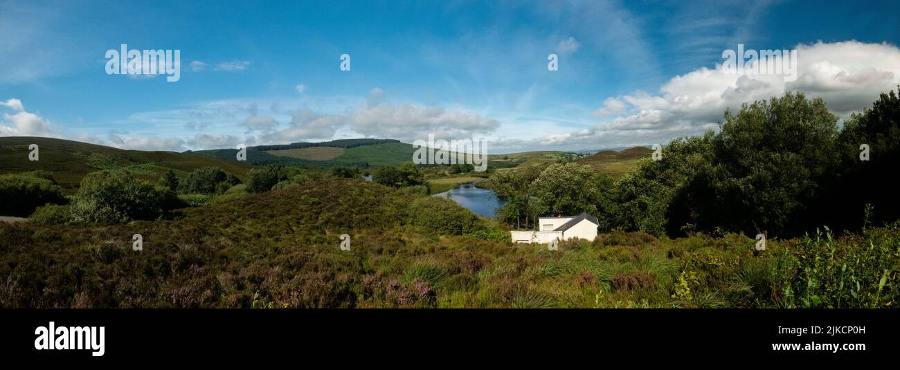 A breathtaking panoramic nature landscape in Omagh, Ireland Stock Photo ...