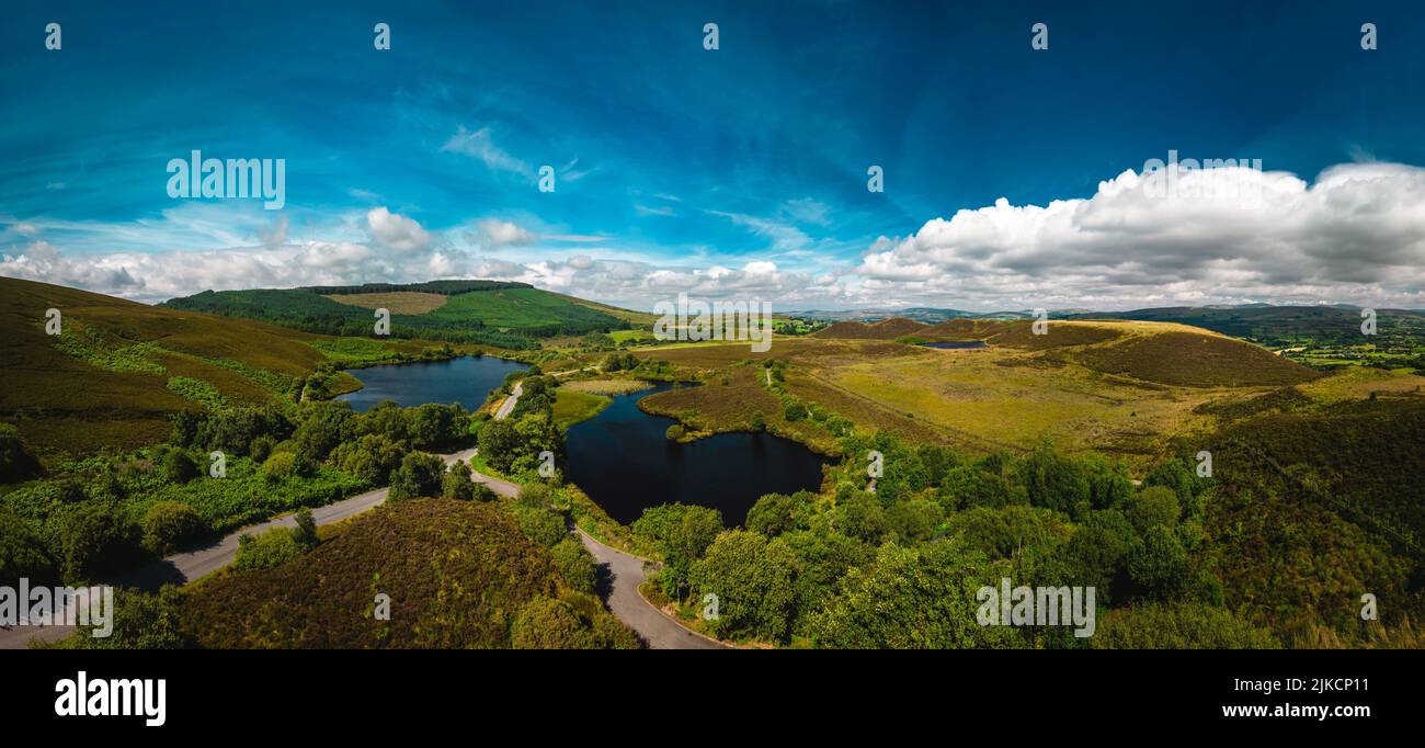 A breathtaking panoramic nature landscape in Omagh, Ireland Stock Photo ...