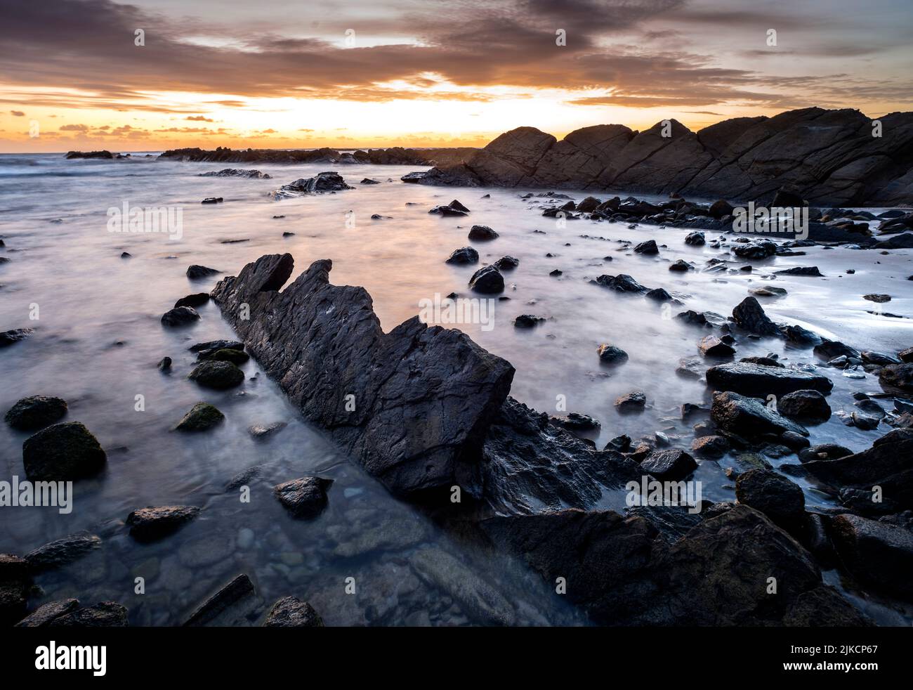 Tarifa. Coast Sunset. Long Exposure Stock Photo - Alamy
