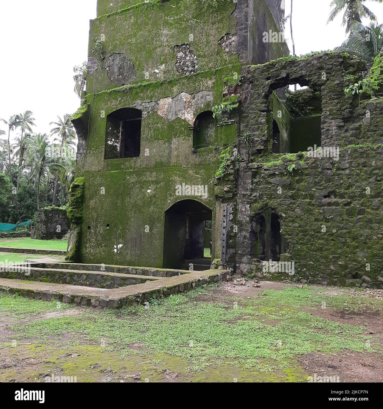 Ruins of Revdanda fort near Alibag state Maharashtra India 07 22 2022 ...