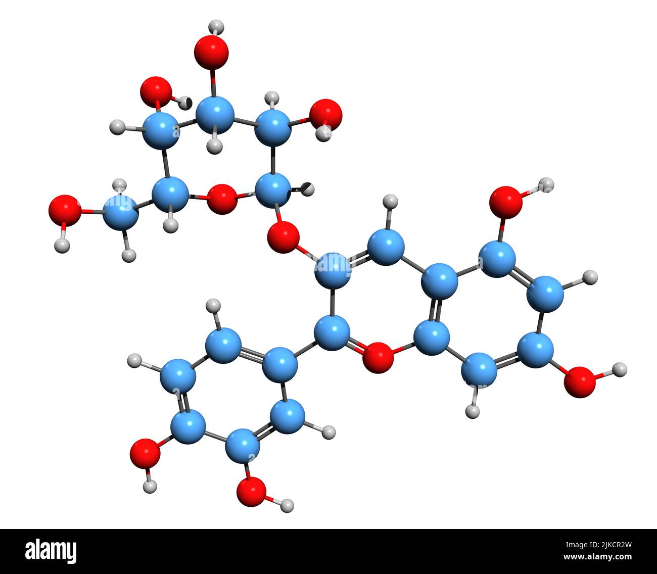 3D image of Ideain skeletal formula - molecular chemical structure of ...