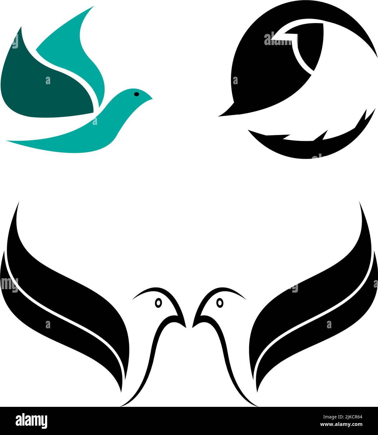 bird logo illustration design Stock Vector Image & Art - Alamy