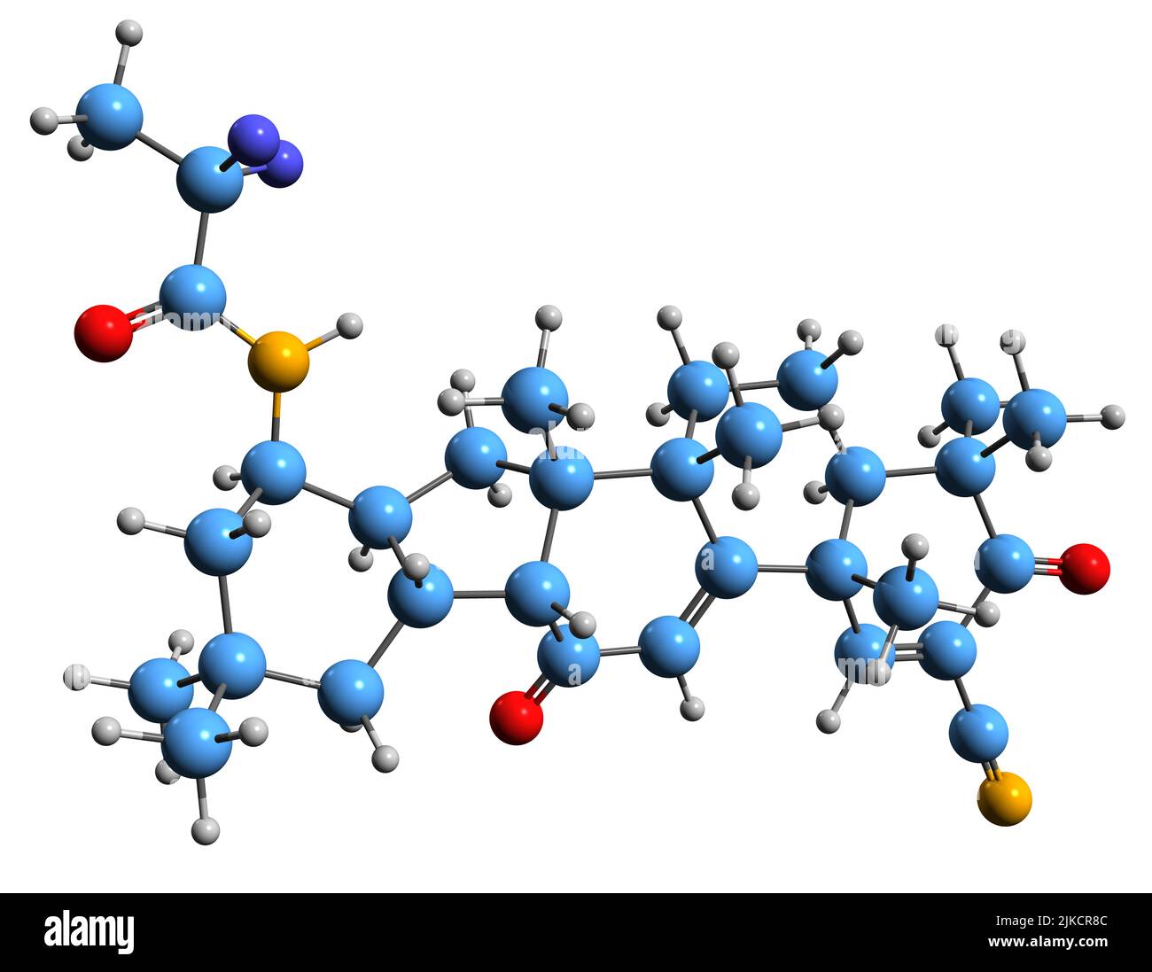 3D image of Omaveloxolone skeletal formula - molecular chemical ...
