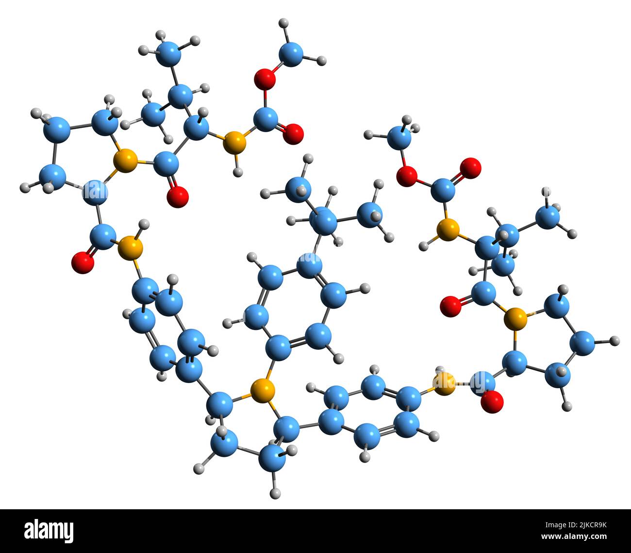 3D image of Ombitasvir skeletal formula - molecular chemical structure ...