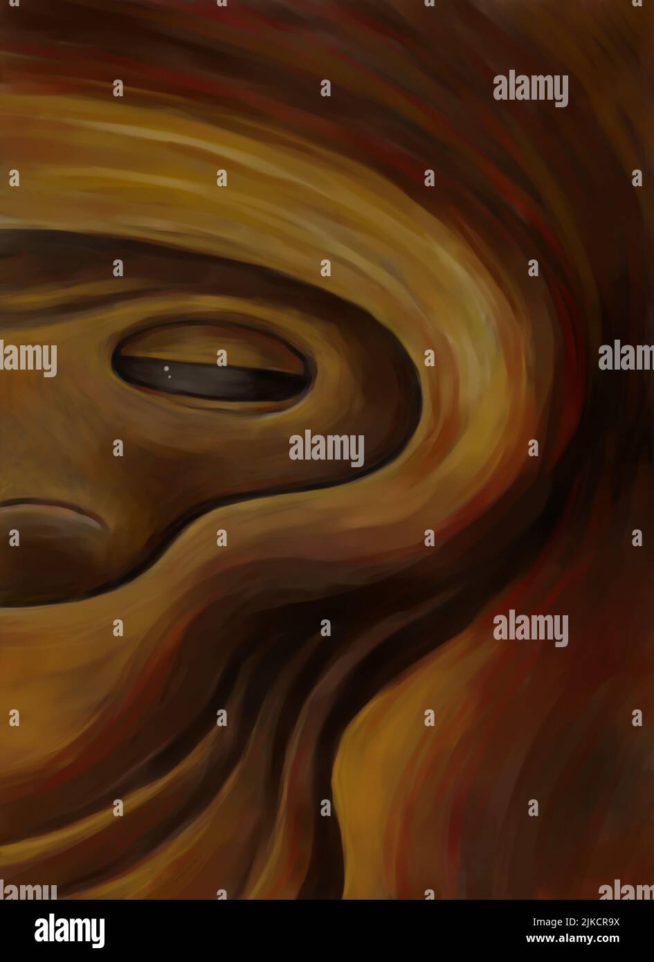 Alien creature - digital painting Stock Photo - Alamy