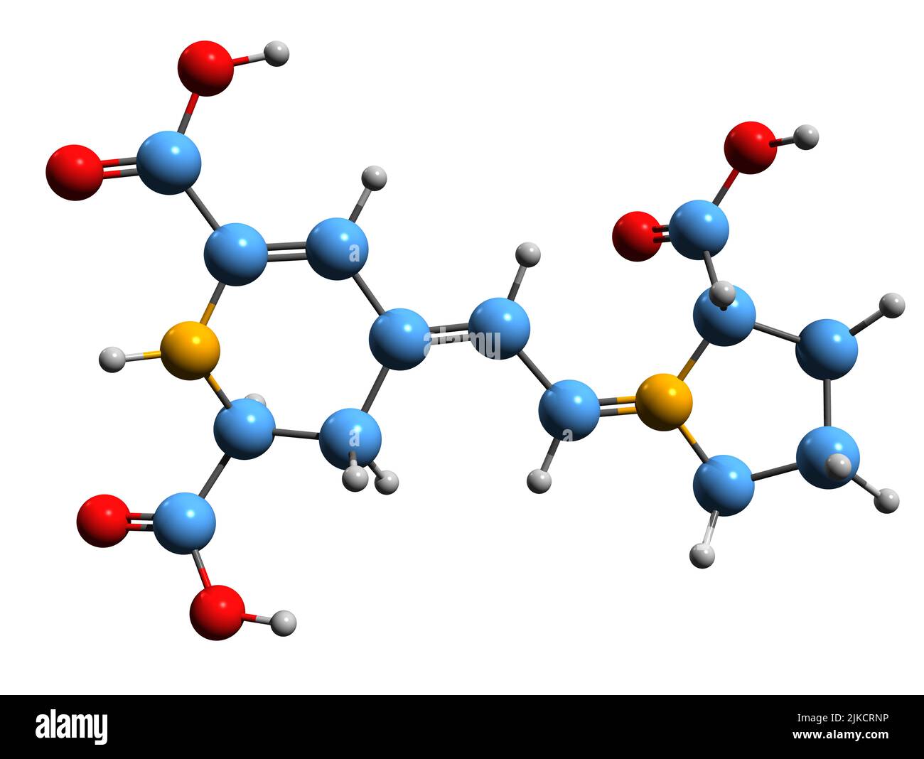 3D image of Indicaxanthin skeletal formula - molecular chemical ...