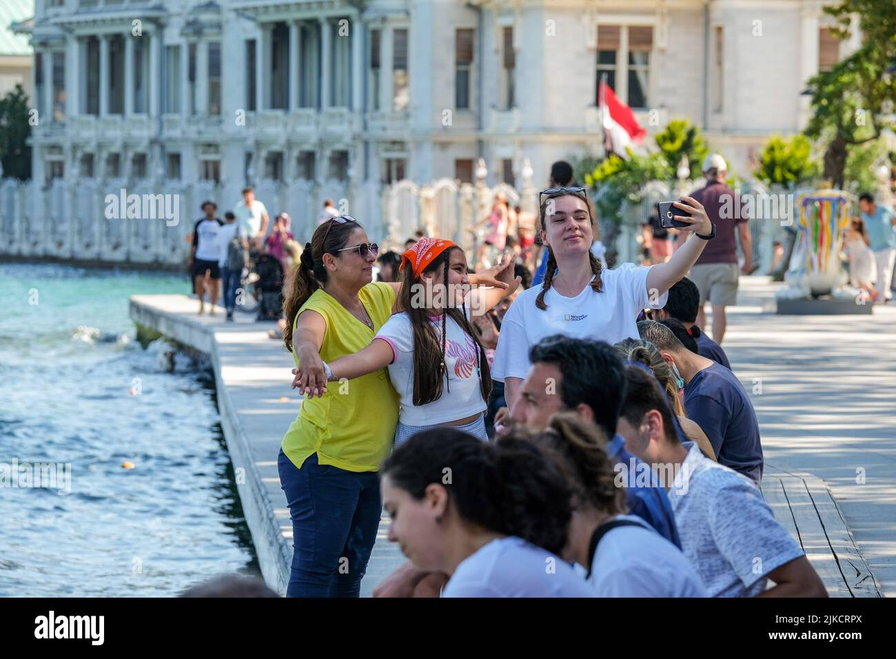 Istanbul, Turkey. 30th July, 2022. While people are cooling off and ...