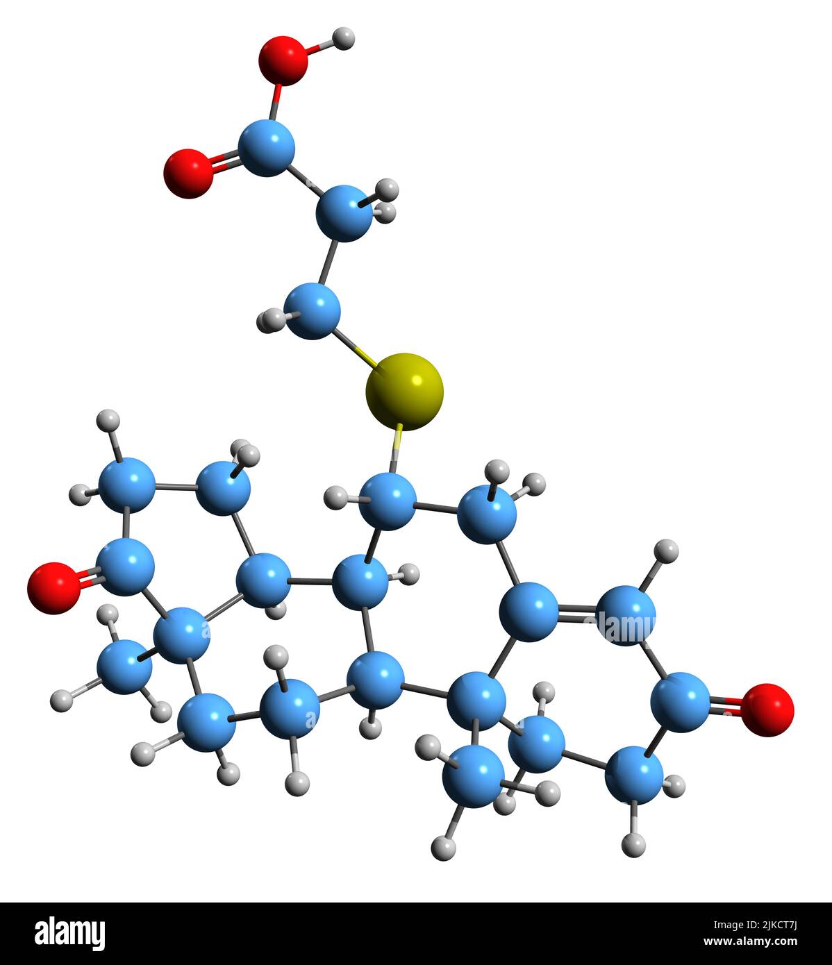 3D image of Ovandrotone skeletal formula - molecular chemical structure ...