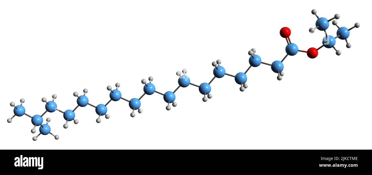 3D image of Isopropyl Isostearate skeletal formula - molecular chemical ...