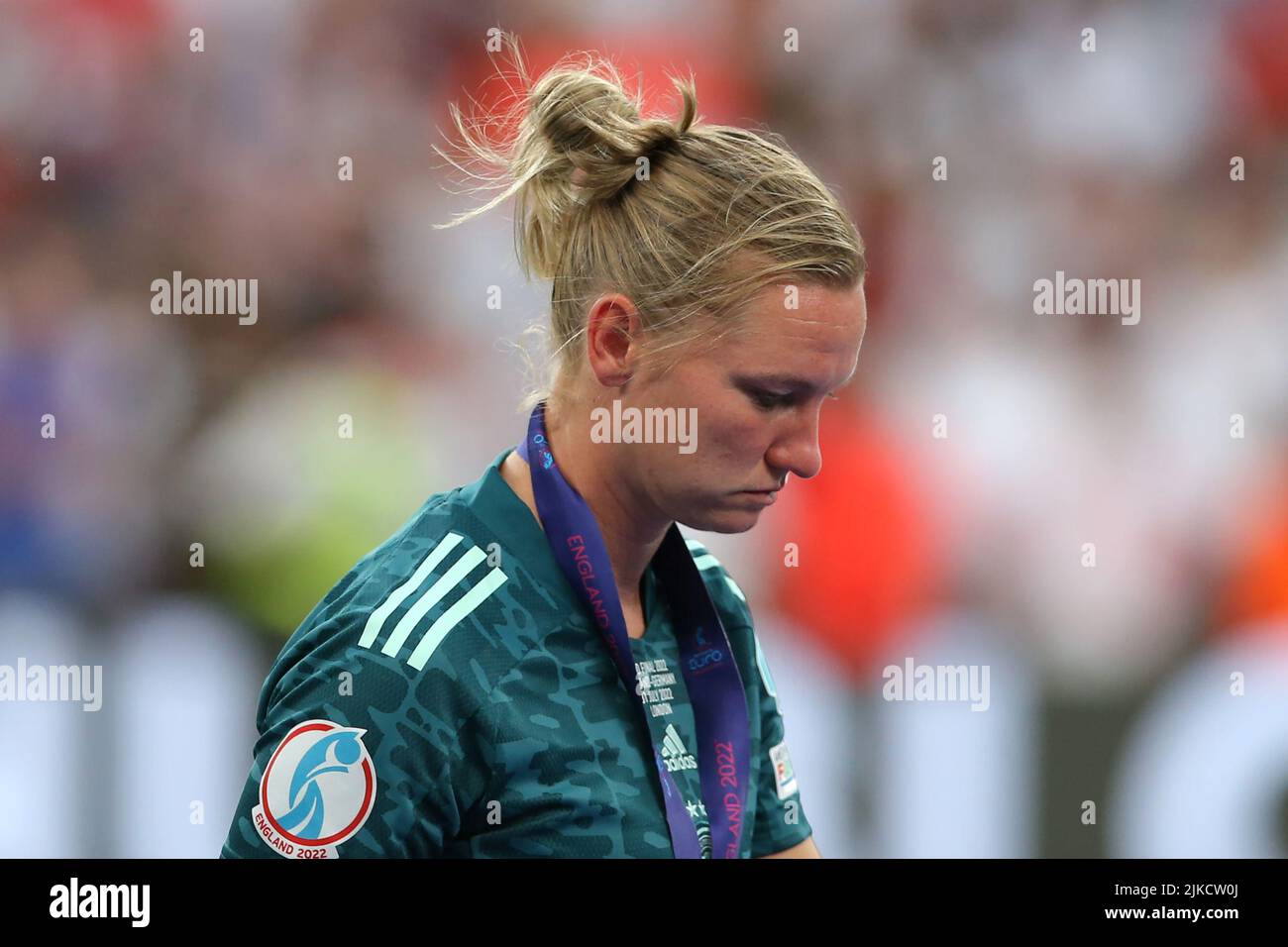 London, England, 31st July 2022. Alexandra Popp of Germany reacts after ...