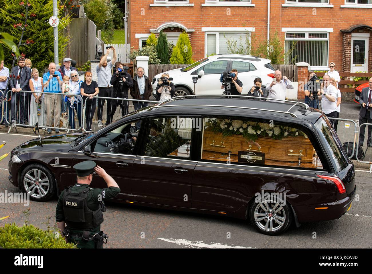 The hearse carrying the coffin of former Northern Ireland first ...