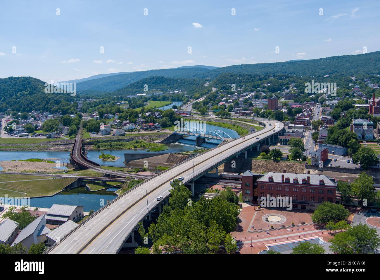 Interstate 68 passes through Cumberland, Allegany County, Maryland. A ...