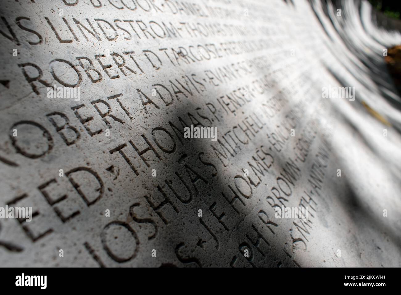 Washington, DC - July 11, 2020: Names of fallen law enforcement ...