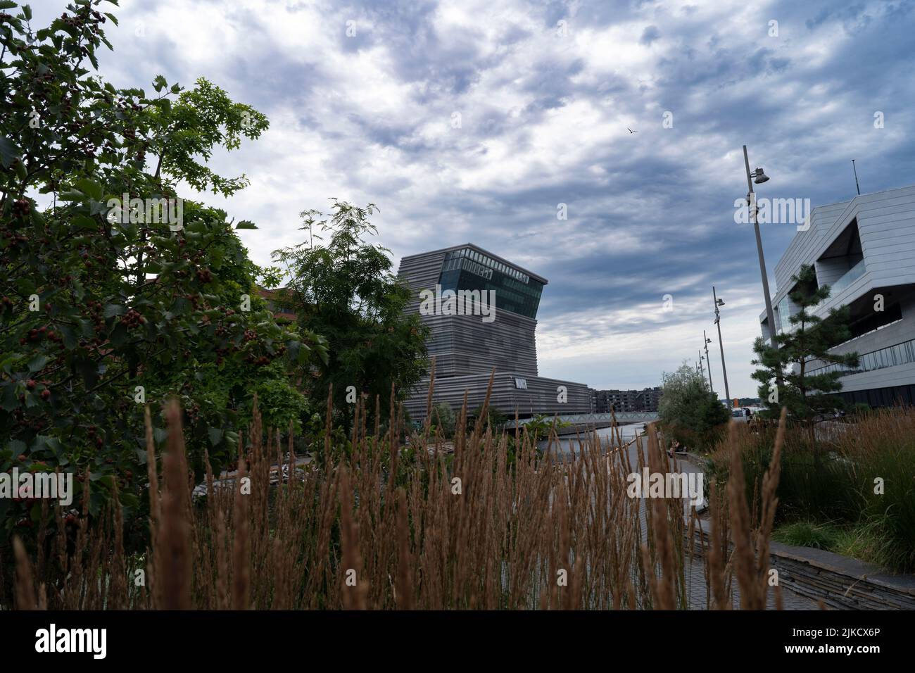 The new Munch Museum in Bjorvika and the Barcode distri Stock Photo - Alamy